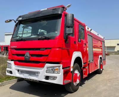 China HOWO Foam Fire Truck 228kW Double Cabin with 6000kg Water Tank and 2000kg Foam Capacity for Industrial Firefighting for sale