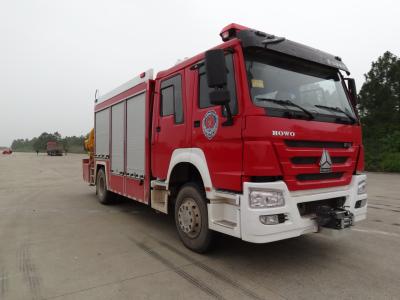 China SINOTRUK HOWO Emergency Rescue Fire Truck with 5-Ton Crane | 228 kW Engine | 102 km/h Speed for sale