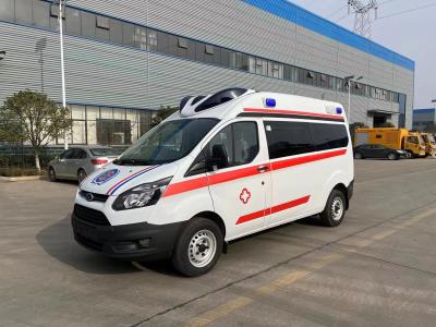 China Ford Transit Gasoline Ambulance 156km/h Max Speed with 2.0L Engine and 181kg Stretcher Capacity for sale