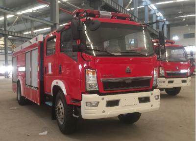 China HOWO 160HP 4-Ton Water Tank Fire Truck with 118kW Engine and 40L/s Flow Rate for Emergency Rescue for sale