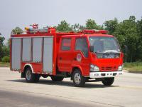 China ISUZU 2000L Water Tank Fire Truck 88KW 4x2 Compact Fire Fighting Engine with 20L/s Flow Rate for sale