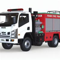 China ISUZU Foam Fire Truck 2000kg Capacity Diesel Engine for sale