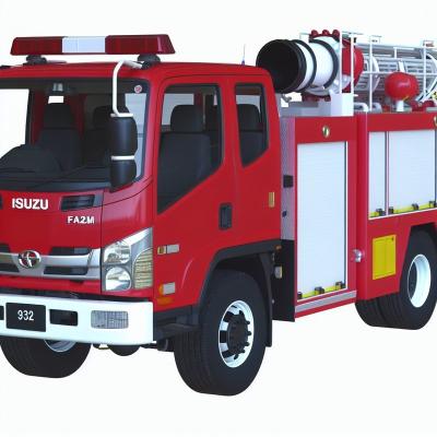China ISUZU Foam Fire Truck 90L/s Pump 2+4 Crew Seats Diesel Engine 14900kg for sale