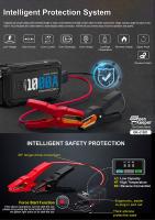 China 1000A 12V Portable Car Power Bank Jump Starter with LED Light and USB-A Charging Output for sale