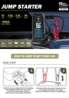 China 1000A 12V Portable Car Power Bank Jump Starter with LED Light and USB-A Charging Output for sale