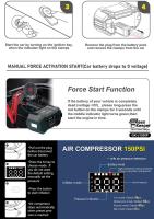 China GK-J1206P 3000A Car Portable Jumper Starter With Air Compressor and QC 18W Type-C Input for sale