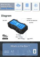 China Small Cars Portable Mini Car Jump Starter Emergency Power Bank with QC 18W Input for sale