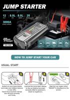 China Multifunctional 12v Car Jump Starter 3000A Power Bank Lithium Battery Portable Booster for sale