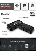China 12V Car Battery Booster Jump Starter for Small Cars 20000mAh 3000A Peak Power Bank for sale
