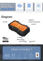 China High Power 12V Starting Device Car Jumpstarter Portable Jumper Starter for Small Cars for sale