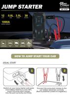China 18W Total Output Car Emergency Battery UltraSafe Booster Pack 12V 24V 1000A Jump Starter for sale