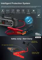 China Motorcycle Battery Booster Pack Jump Starter Power Bank With LED Light UltraSafe and 4000A for sale