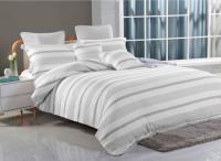 China Sustainable King Size Duvet Cover Grey Striped Duvet Cover Customized for sale