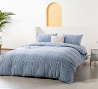 China OEM Twin Duvet Covers King Full Size Duvet Cover Blue Polyester Blended Flannel for sale