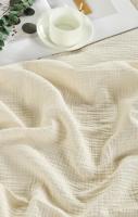 China OEM Beige Muslin Blanket Oeko Tex Weighted Blankets For Adults for sale