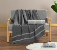 China Eco Melange Poly Cotton Blanket OEM Cotton And Polyester Blanket for sale