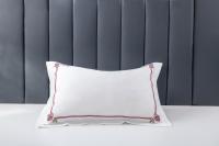 China OEM White Cotton Embroidered Pillowcases OEKO-TEX King Size Pillow Cases for sale
