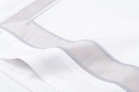 China OEM White Cotton Embroidered Pillowcases OEKO-TEX King Size Pillow Cases for sale