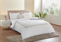 China Cotton Embroidery Duvet Set Sustainable White Embroidered Duvet Cover for sale