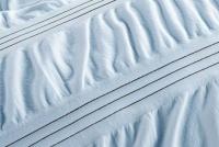 China Seersucker Cotton Recycled Polyester Duvet Set Sustainable Light Blue Duvet Cover King for sale