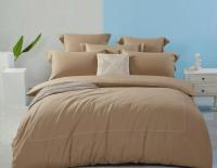 China Tencel Linen Duvet Cover Queen Comfortable Light Brown Duvet Cover for sale