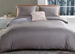 China 100% TENCEL Fiber Light Grey Duvet Cover Super King Duvet Cover Set for sale