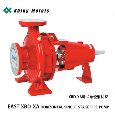 China EAST XBD-XA Horizontal Single-Stage Fire Pump 40°C Max Temperature GB6245 GB55036 Certified for sale