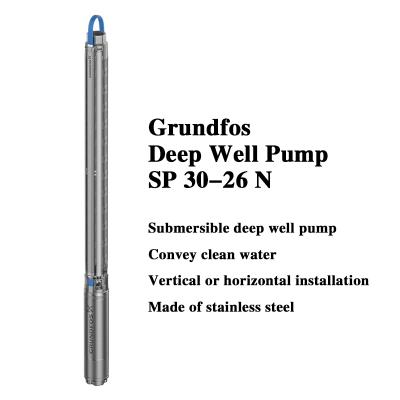China Grundfos Anti-Sand High-Pressure Stainless Steel Submersible Borehole Deep Well Water Pump for sale