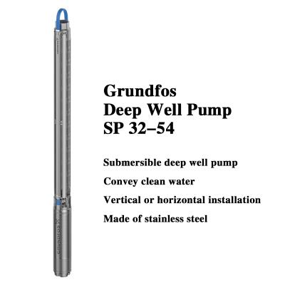 China Grundfos 3 Inches 8 Inches High Efficiency Stainless Steel Deep Well  Water Pump for sale