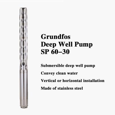 China Grundfos Stainless Steel Submersible Deep Well Pump Corrosion Resistance Drinking Water Approval for sale