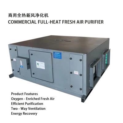 China Commercial Total Heat Fresh Air Ventilator 1380R/MIN with 70% Heat Exchange Efficiency and 150-800 m³/h Capacity for sale