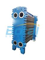 China Semi-welded plate heat exchanger for heating and corrosive medium cooling for sale