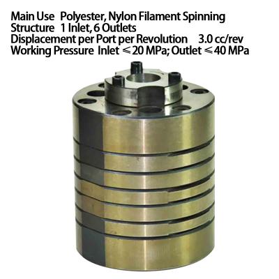 China 5-Outlet Gear Dosing Pump for Polypropylene/Spandex/Aramid Fiber Spinning Line for sale