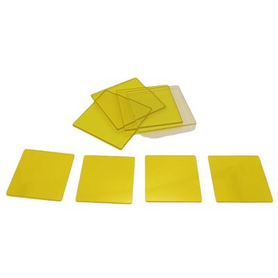 China Manufacture JB450 Golden Yellow Optical Filter Glass Cut Off Type Filter for sale