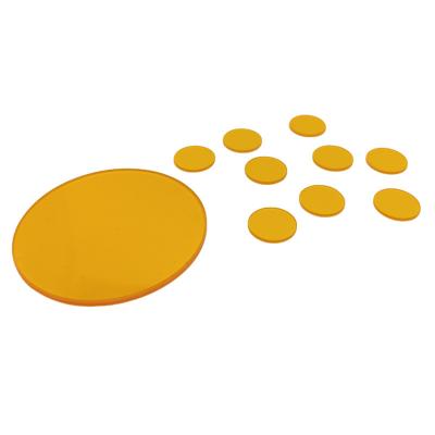 China CB535 535nm orange optical glass discs 535nm long pass filters  for camera lens with factory price for sale