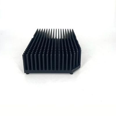 China Extruded Anodizing Black Aluminium Profile Heat Sink AL6063-T5 Slotting for sale