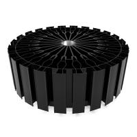 China LED Lighting 150W Aluminum Extrusion Heat Sink With Anodizing Black for sale
