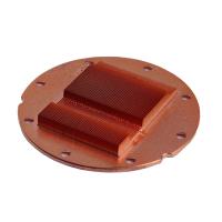 China Passivation 650 Copper C1100 Skived Dense Fins Heat Sink For Led Lighting for sale