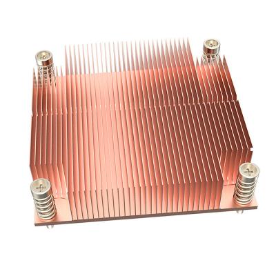 China 88X88XX25mm Passivation/650 Copper C1100 Intel 1700 Skived 120W Heat Sink for sale