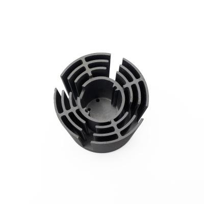 China Round Cold Forging Heat Sink With Sand Blast And Anodizing Grey Surface Treatment for sale