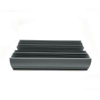 China Aluminum Housing Heat Sink Extrusion Profiles Black Powder Coating for sale