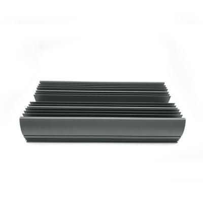 China Aluminum Housing Heat Sink Extrusion Profiles Black Powder Coating for sale
