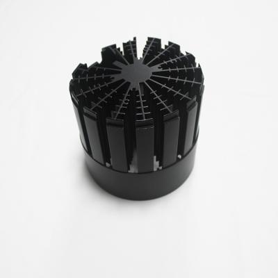 China LED Ceiling Light Pin Heat Sink With Cold Forging Technology Anodizing Black for sale