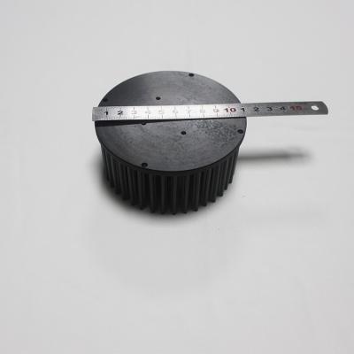 China Black Anodizing Round Cold Forging Heat Sink For With Existing Mold Dia 110mm for sale