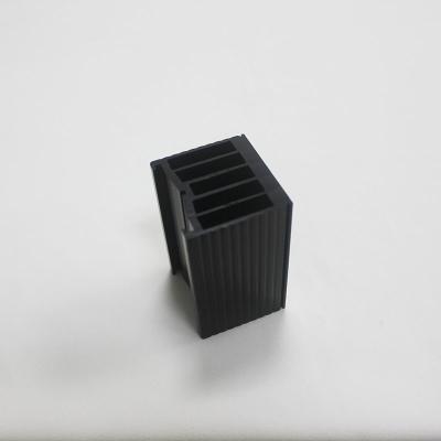 China Light Black Aluminum Profile Heat Sink With Anodizing Surface Treatment for sale