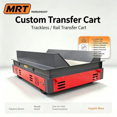 China Custom Electric Trackless Transfer Cart Maneuverable Rubber Wheel Transfer Cart For Manufacturing Plant Material Transfer for sale