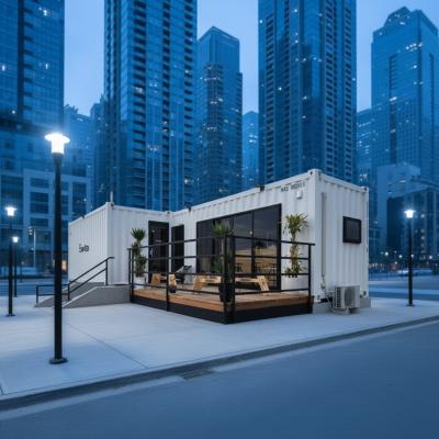 China Modern Design Prefabricated Coffee House Prefabricated Coffee Container for sale