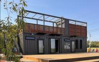 China Second Floor Steel Structure Container Houses Pre-fabricated Components Container Glamping Park Toilet Cafe Shop for sale