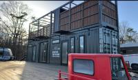 China Second Floor Steel Structure Container Houses Pre-fabricated Components Container Glamping Park Toilet Cafe Shop for sale