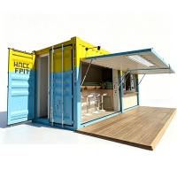 China Prefabricated Container Activity House Mobile Commercial Coffee Shop with Electric Push Rods and Circuits for sale